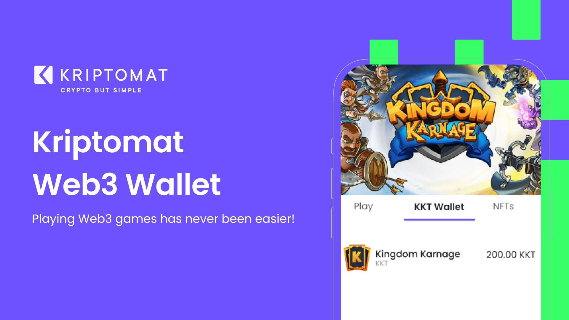 Kriptomat Launches Game-Changing GameFi Web3 Wallet, Revolutionizing Access to Web3 Games for ...